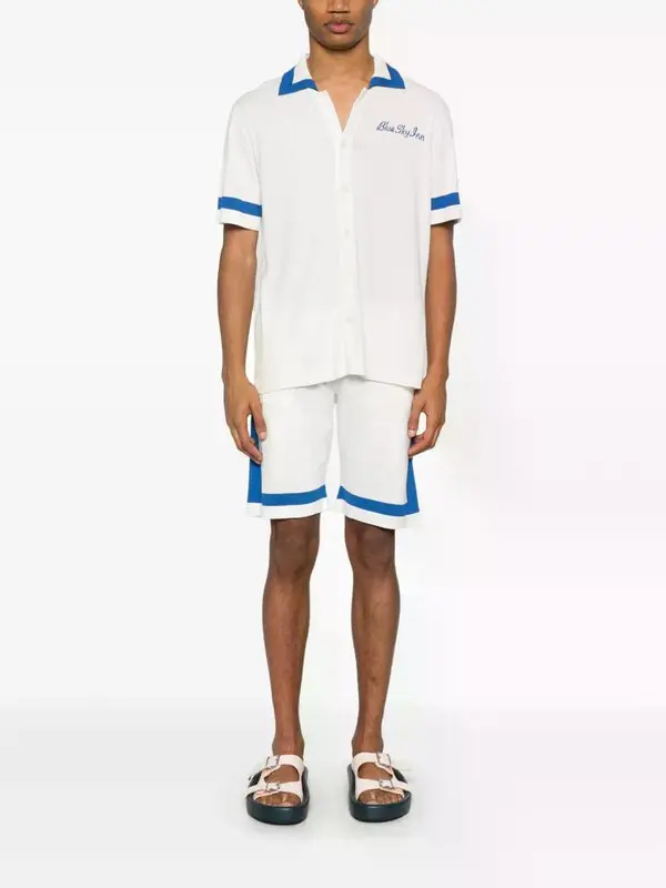 BLUE SKY INN Panelled Knit Shirt