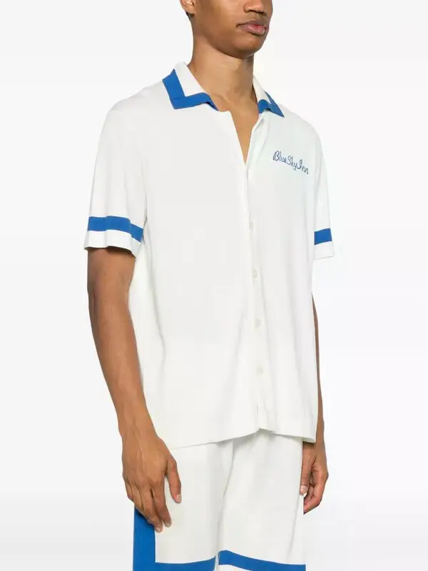 BLUE SKY INN Panelled Knit Shirt