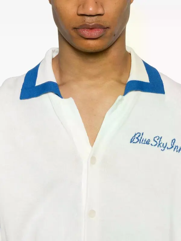 BLUE SKY INN Panelled Knit Shirt