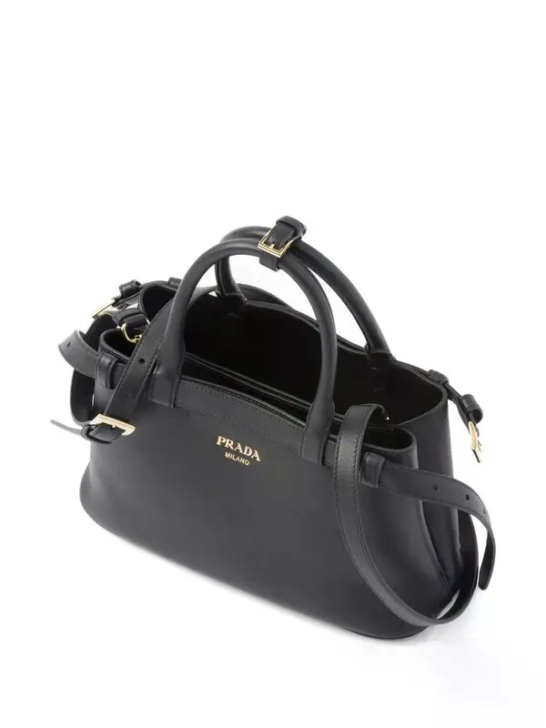 Prada Buckle Tote Bag - Black