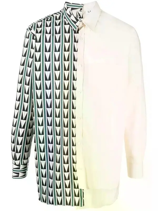 LANVIN Patchwork Geometric Print Shirt