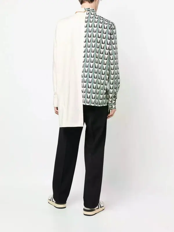 LANVIN Patchwork Geometric Print Shirt