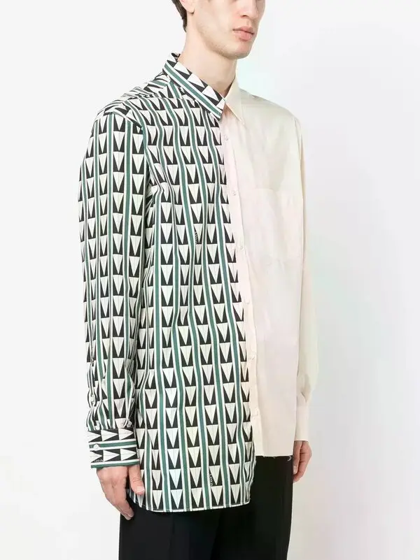 LANVIN Patchwork Geometric Print Shirt