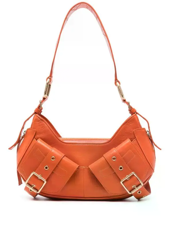 BIASIA Leather Shoulder Bag - Orange