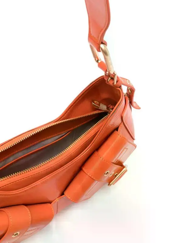BIASIA Leather Shoulder Bag - Orange
