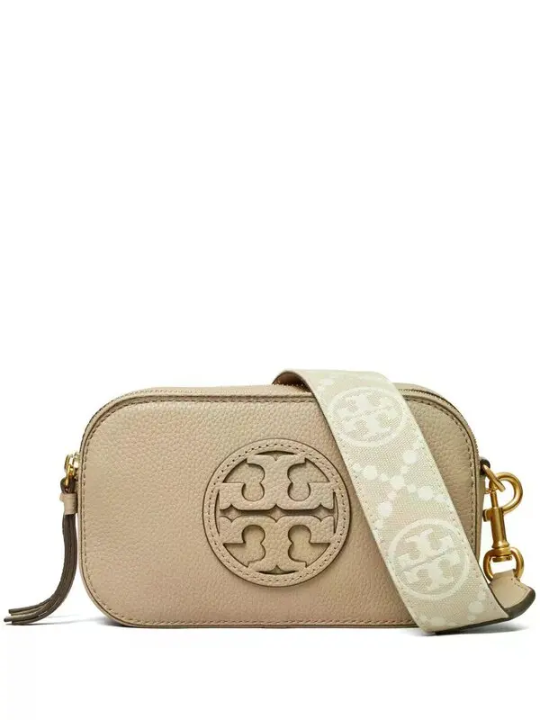 Tory Burch Mini Miller Leather Crossbody Bag - Neutrals