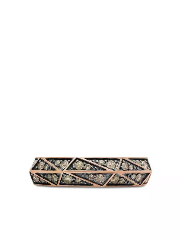 David Yurman 18kt Rose Gold Faceted Diamond Ring - Pink