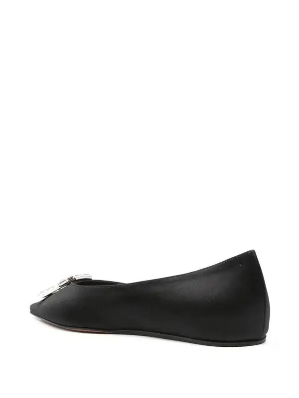 Amina Muaddi Camelia Ballet Flats - Black