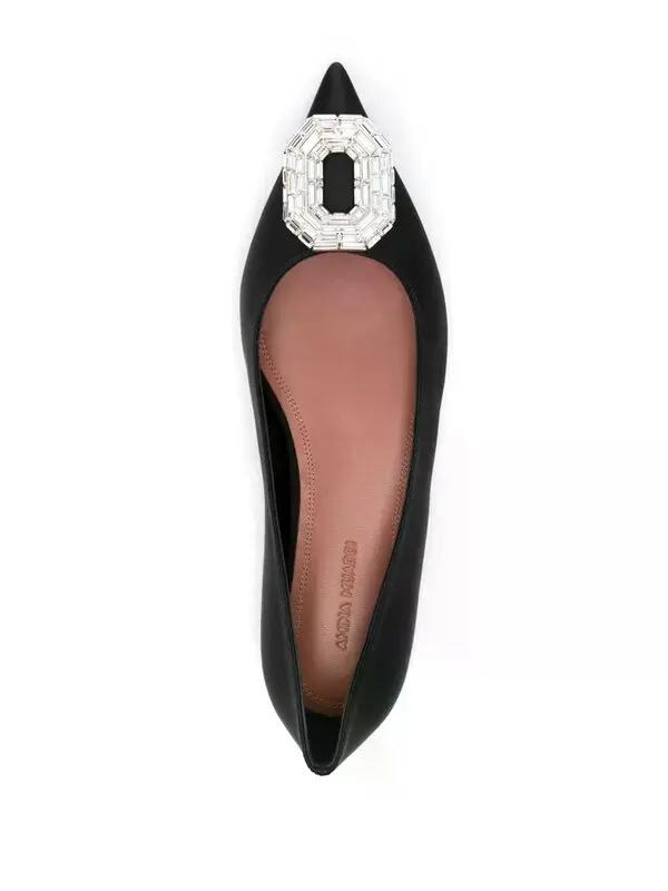 Amina Muaddi Camelia Ballet Flats - Black