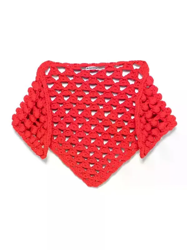 JIL SANDER Chunky-knit Foulard - Red