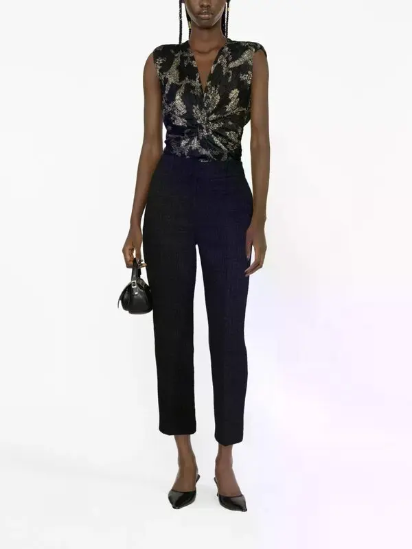 IRO PARIS Bouclé Straight-leg Cropped Trousers