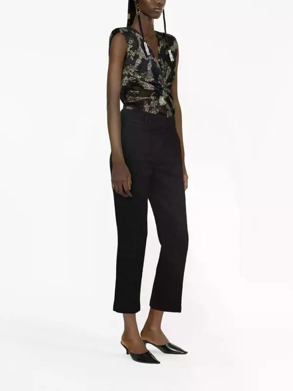 IRO PARIS Bouclé Straight-leg Cropped Trousers