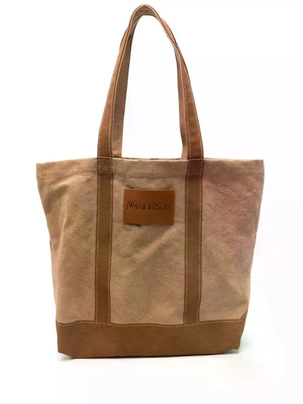 JW Anderson Logo-appliqué Tote Bag - Brown