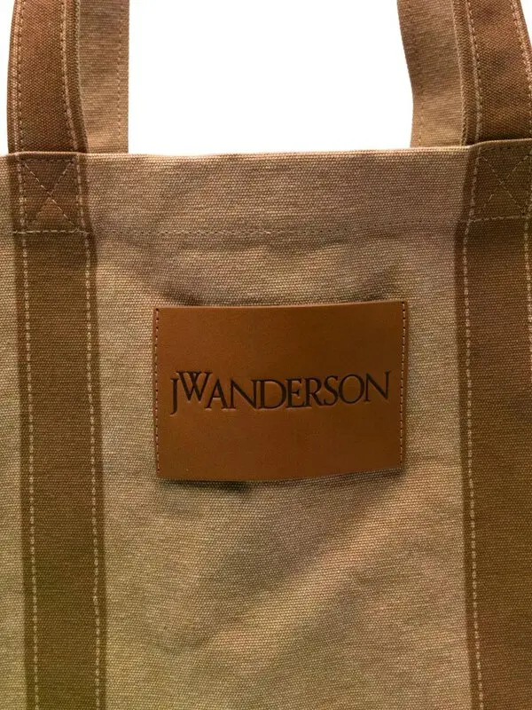 JW Anderson Logo-appliqué Tote Bag - Brown