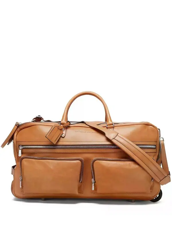 Brunello Cucinelli Leather Trolley - Brown