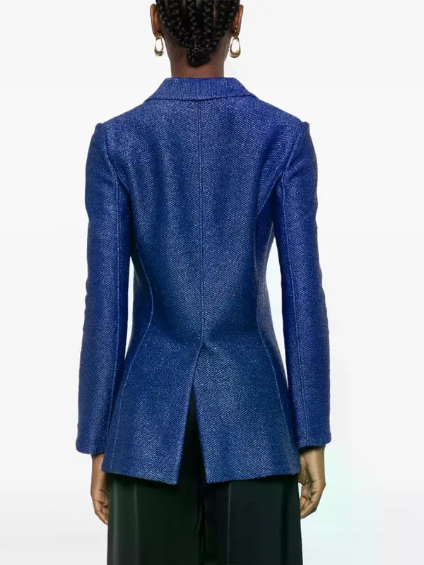 Giorgio Armani Patterned Jacquard Blazer - Blue