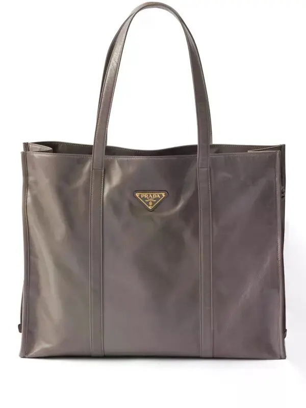 Prada Large Leather Tote Bag