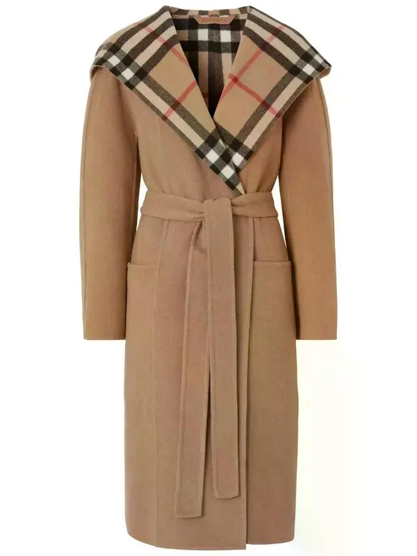 Burberry Checked-detail Wrap Coat