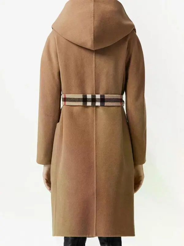 Burberry Checked-detail Wrap Coat