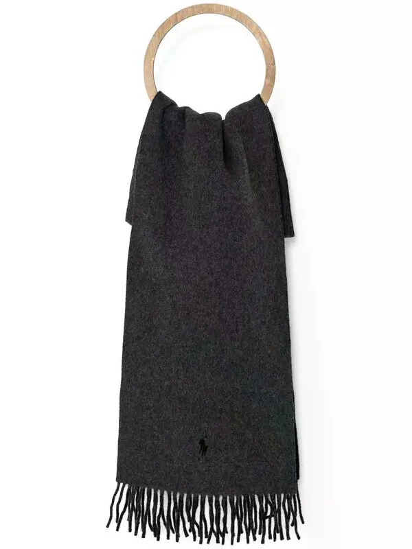 Polo Ralph Lauren Fringe-trim Scarf - Black