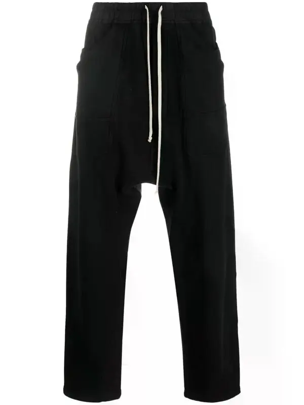 Rick Owens Drawstring-waistband Drop-crotch Trousers - Black