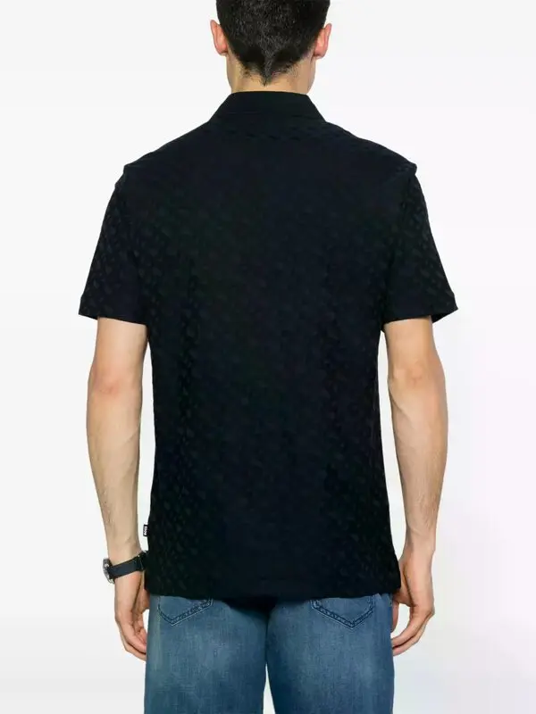 BOSS Patterned-jacquard Polo Shirt