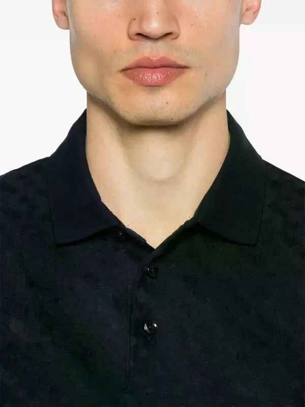 BOSS Patterned-jacquard Polo Shirt
