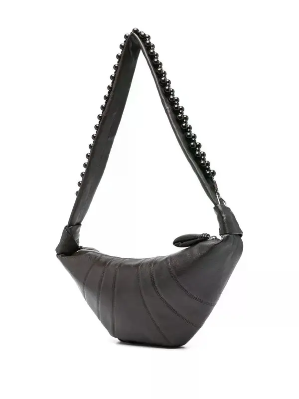 LEMAIRE Medium Pearls Croissant Shoulder Bag - Brown