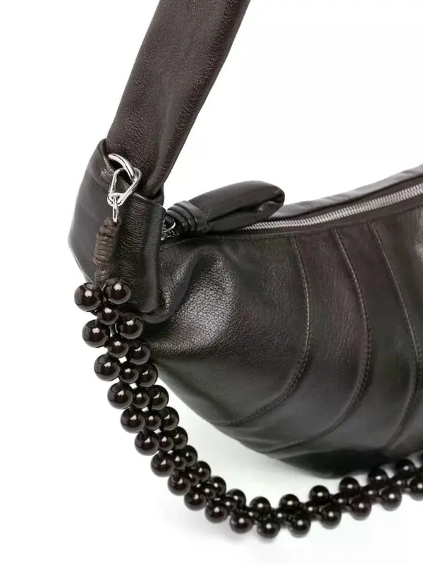 LEMAIRE Medium Pearls Croissant Shoulder Bag - Brown