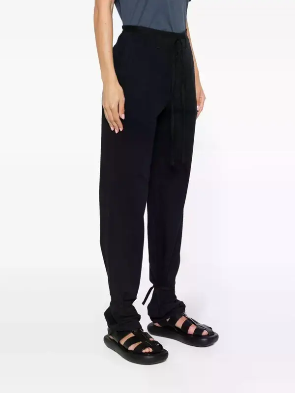 LEMAIRE Cotton Straight Trousers - Black