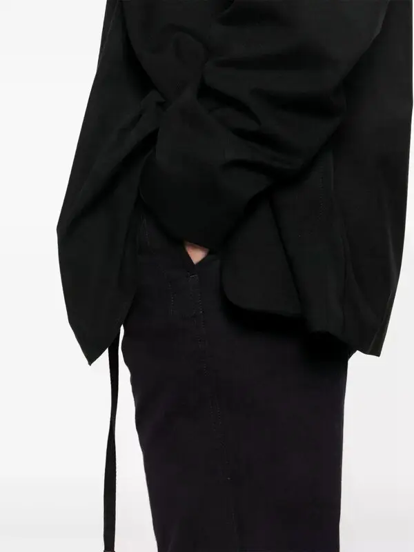 LEMAIRE Cotton Straight Trousers - Black