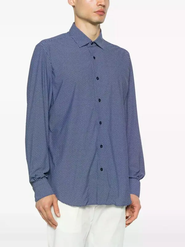 MAZZARELLI Printed Shirt - Blue