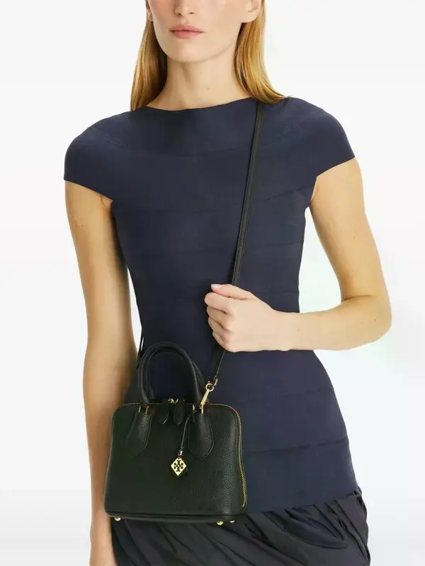 Tory Burch Mini Swing Leather Satchel - Black