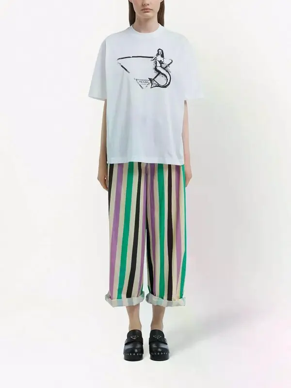 Prada Mermaid-print Jersey T-shirt