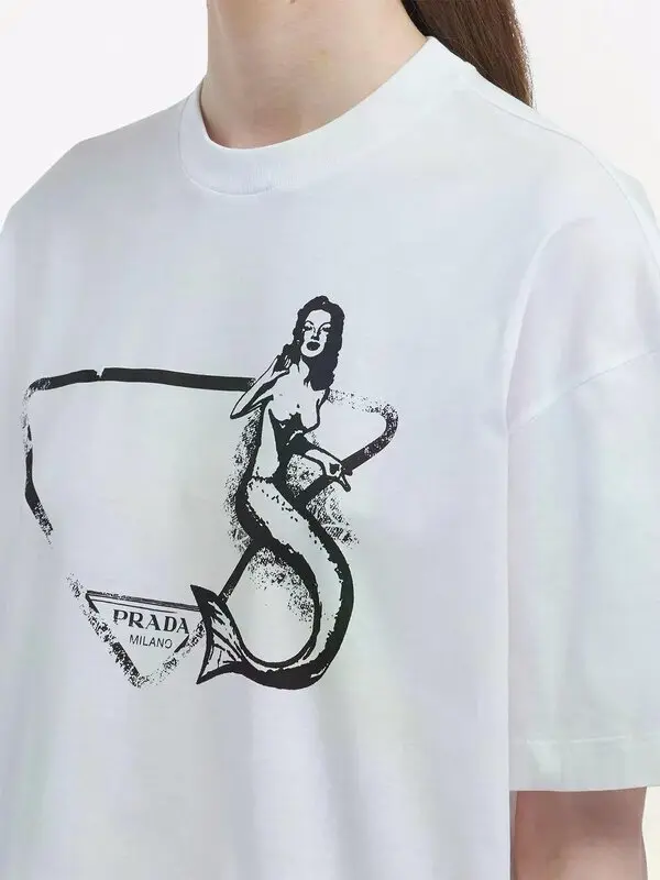 Prada Mermaid-print Jersey T-shirt