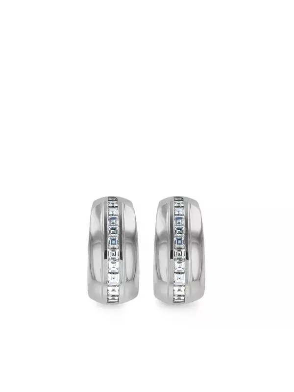 PRAGNELL 18kt White Gold Manhattan Diamond Earrings - Silver