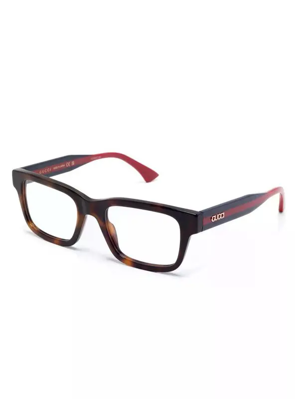 Gucci Square-frame Glasses - Brown