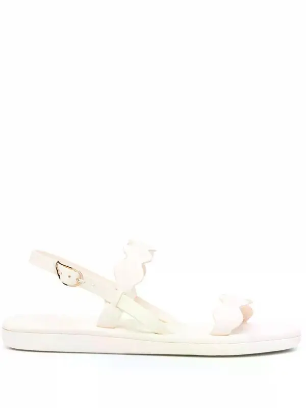 ANCIENT GREEK SANDALS Afros Scalloped-strap Sandals - Neutrals