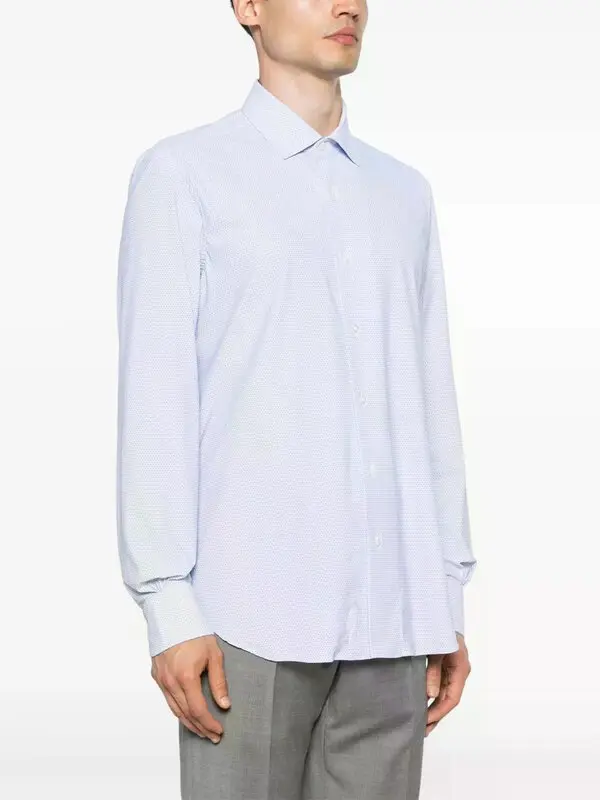 MAZZARELLI Printed Shirt - Blue
