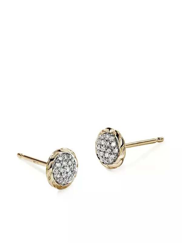 John Hardy 14kt Yellow Essential Diamond Stud Earrings