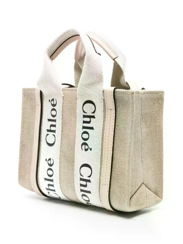 Chloé Logo-detail Tote Bag - Neutrals