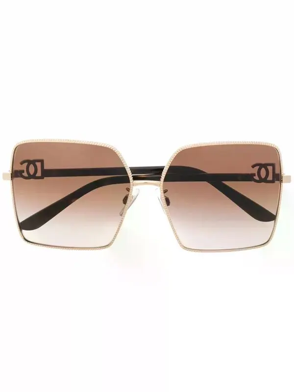 Dolce & Gabbana Grosgrain Square-frame Sunglasses - Brown