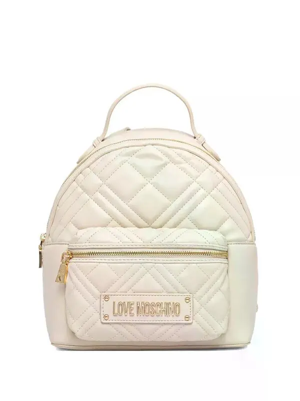 Moschino Quilted Backpack - Neutrals