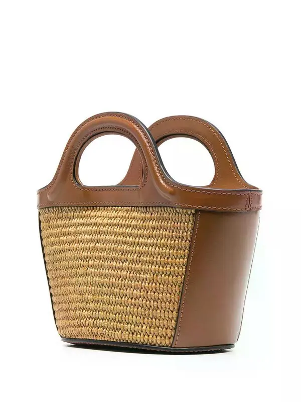 Marni Micro Tropicalia Logo-embroidered Bag - Brown