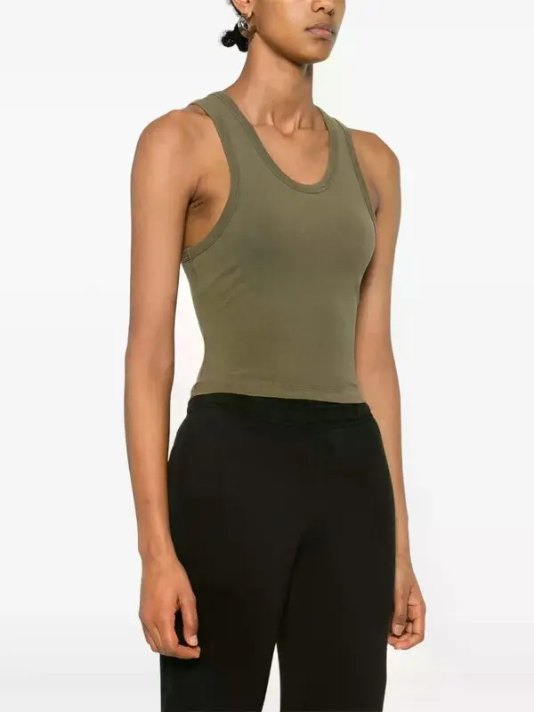 ENTIRE STUDIOS Cropped Tank Top - Green