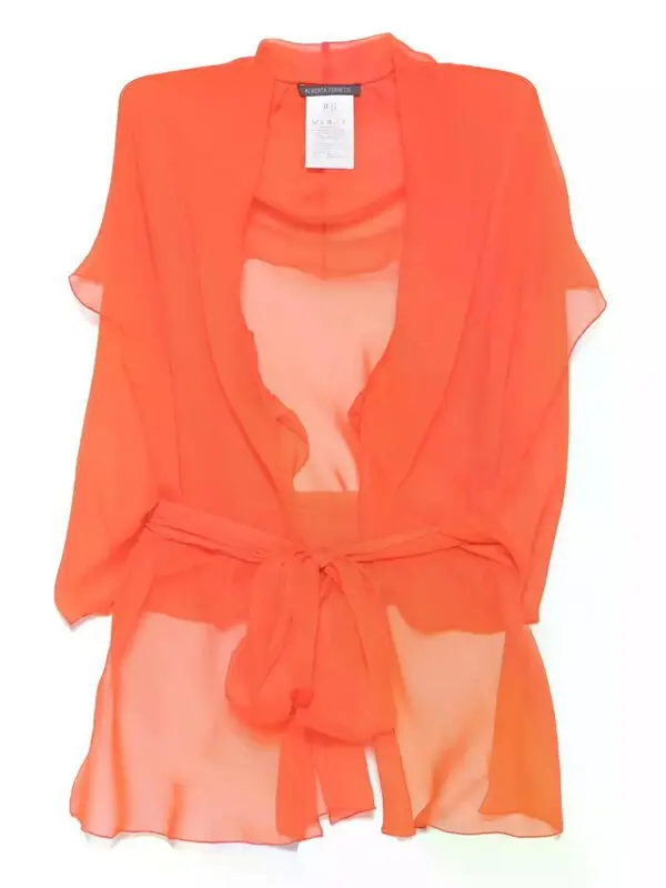 Alberta Ferretti Silk Jacket - Orange