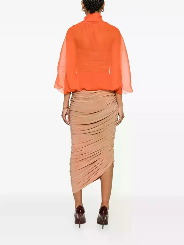 Alberta Ferretti Silk Jacket - Orange