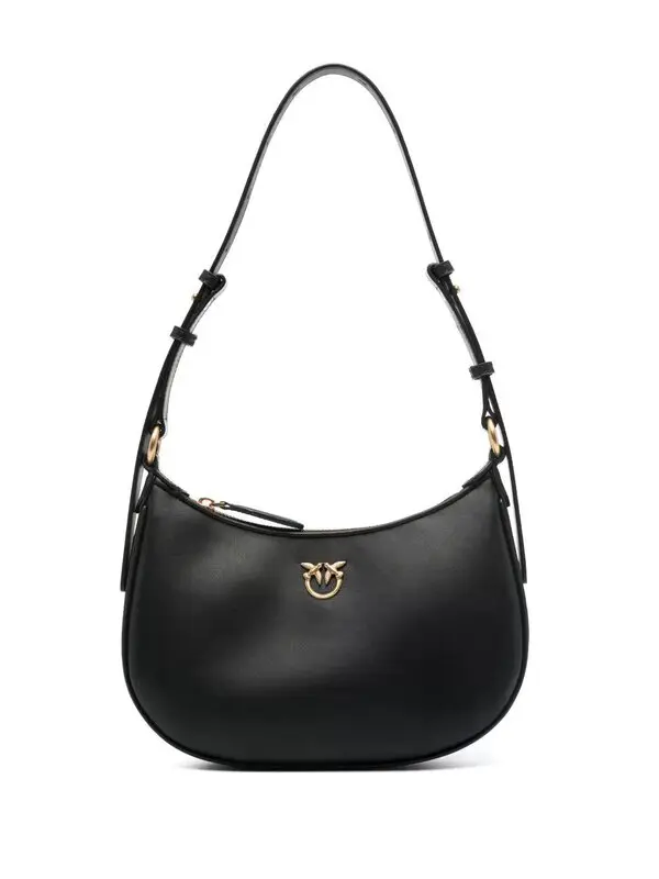 Pinko Leather Shoulder Bag With Love Birds Buckle