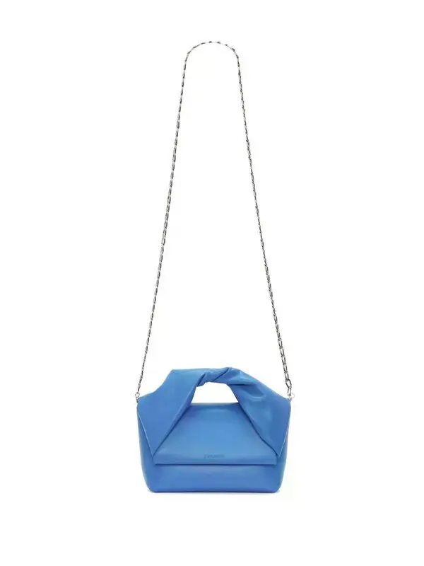 JW Anderson Twister Leather Shoulder Bag - Blue