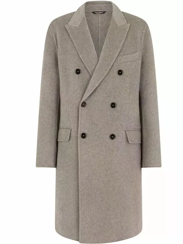 Dolce & Gabbana Double-breasted Cashmere Coat - Grey